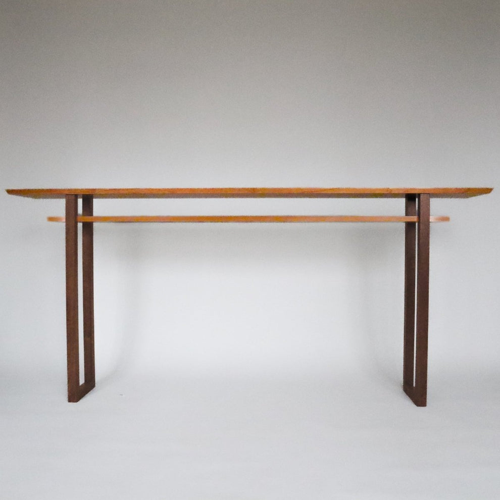 Handmade Long Narrow Console Table – Slim Hallway Table – Mokuzai Furniture