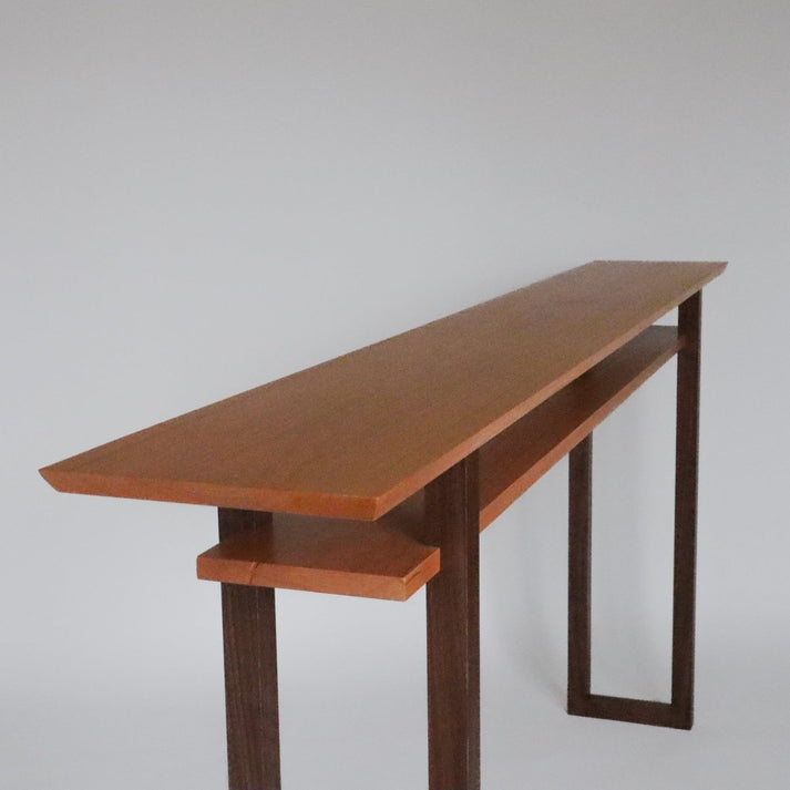 Handmade Long Narrow Console Table – Slim Hallway Table – Mokuzai Furniture