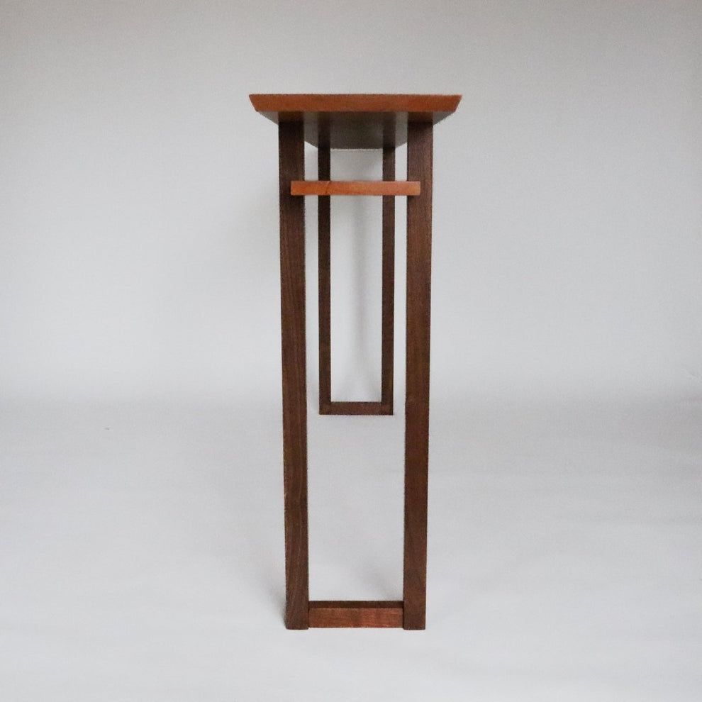 Handmade Long Narrow Console Table – Slim Hallway Table – Mokuzai Furniture