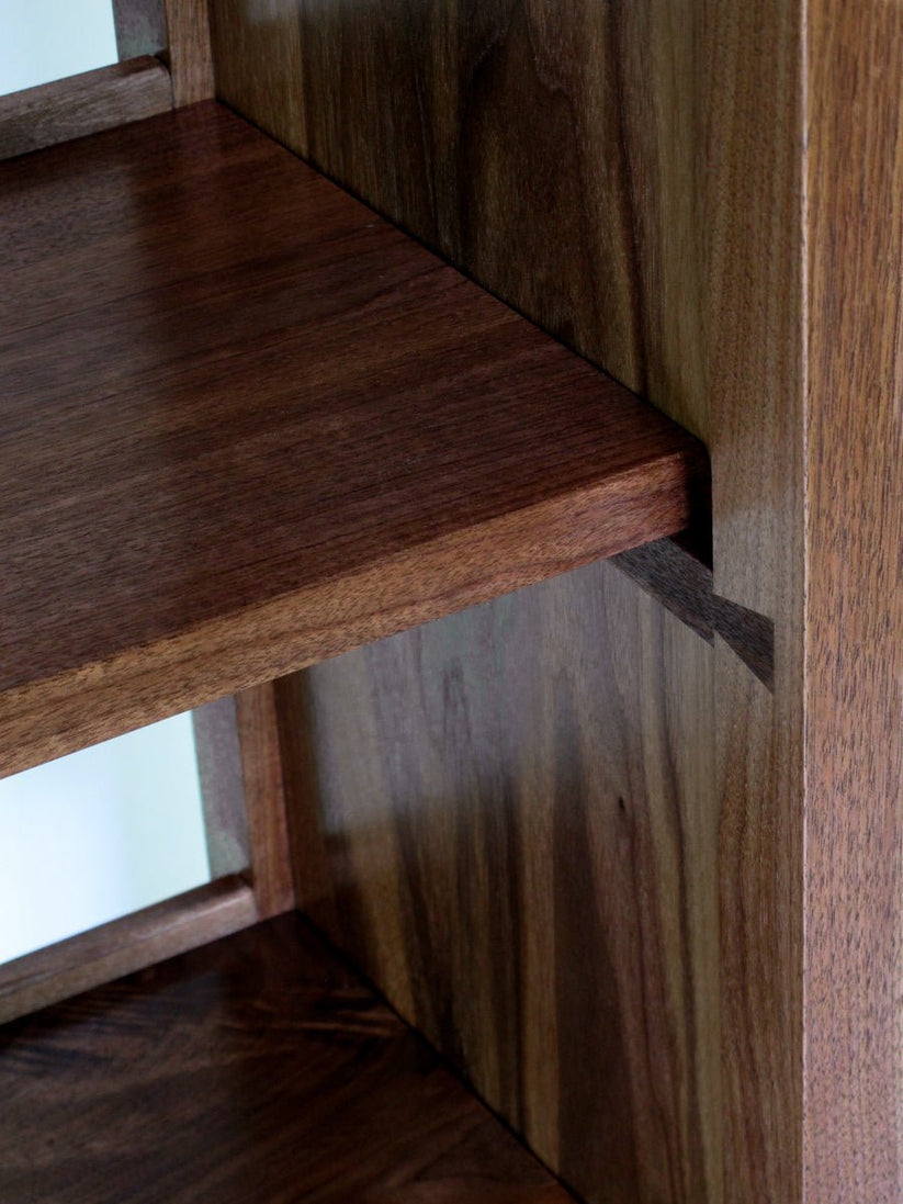 Modern Tall Storage Tower | Narrow Open-Back Display Case – Mokuzai ...