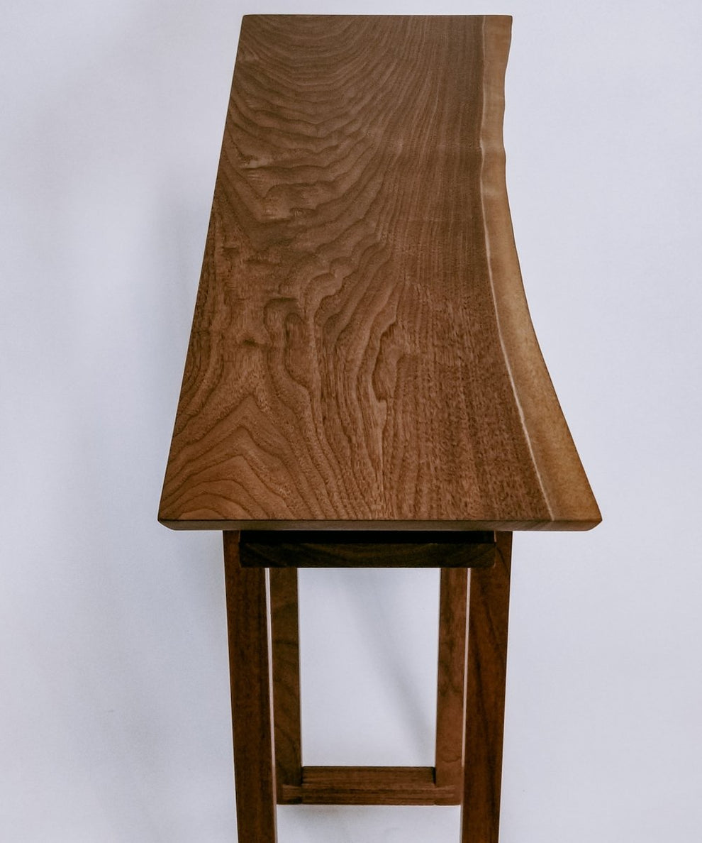 Live Edge Walnut Side Table - narrow console for hallways/ entry table ...