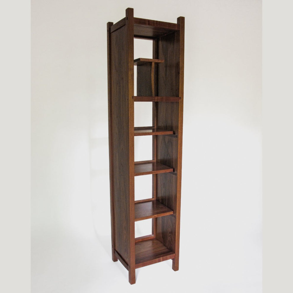 Modern Tall Storage Tower | Narrow Open-Back Display Case – Mokuzai ...